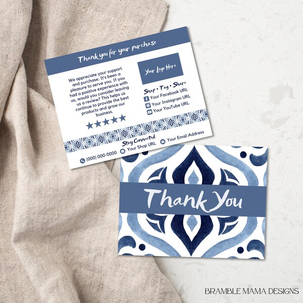 Tile Business Cards Template - Etsy