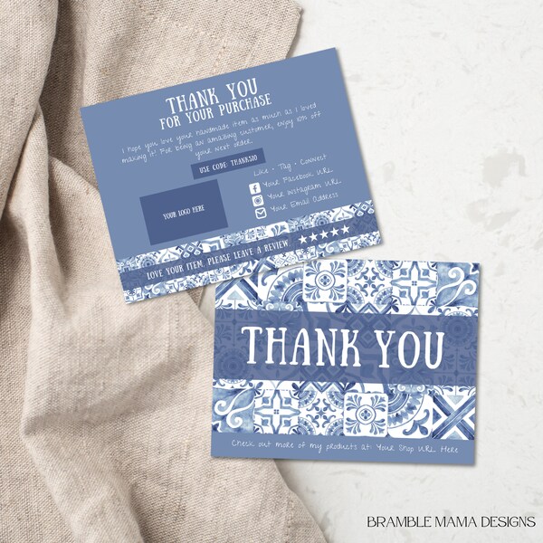 Tile Business Cards Template - Etsy