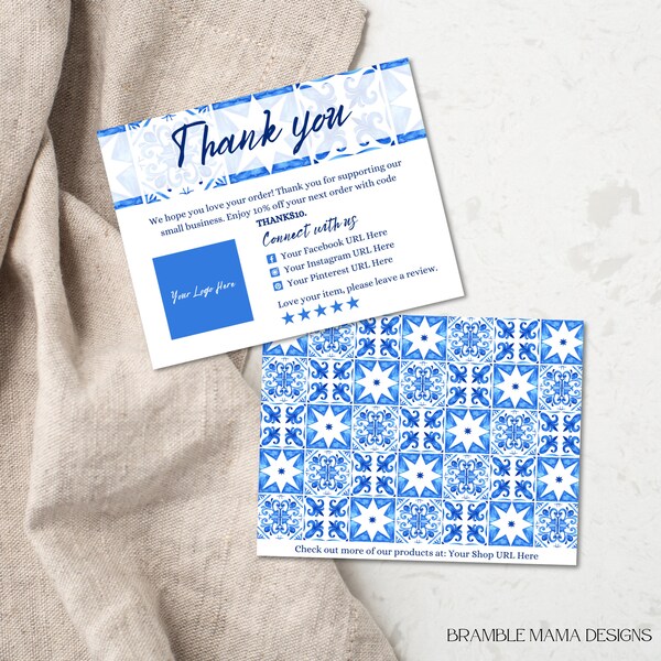 Tile Business Cards Template - Etsy