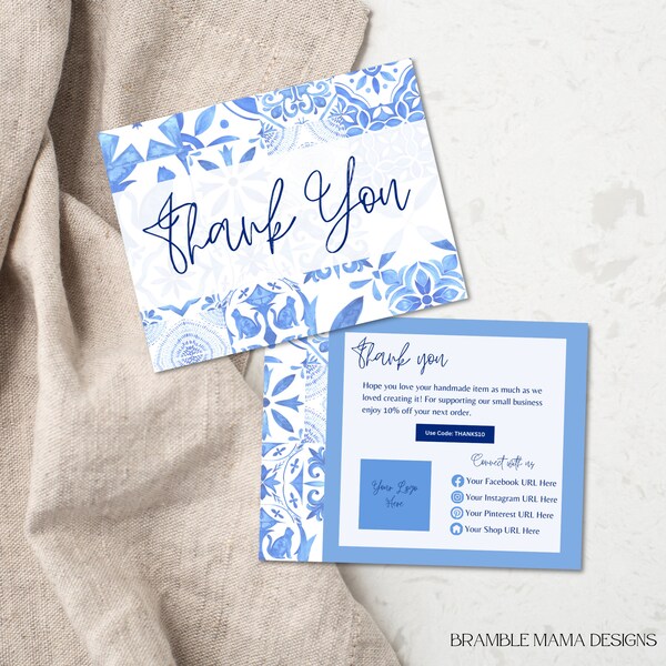 Tile Business Cards Template - Etsy