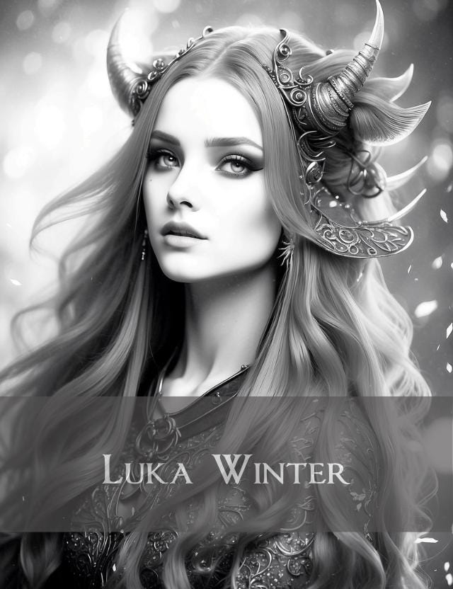Gothic Beauty | 30 Magical Grayscale Coloring Pages | Dark Fantasy Art ...