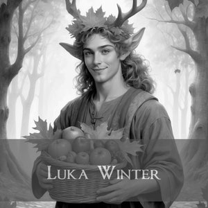 Happy Fauns | 30 Magical Grayscale Coloring Pages | Fantasy Art | Faun ...