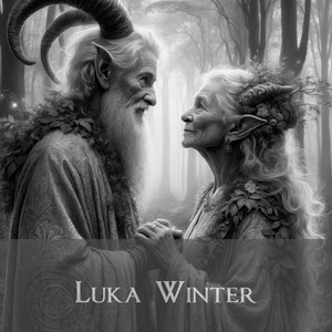 Happy Fauns | 30 Magical Grayscale Coloring Pages | Fantasy Art | Faun ...