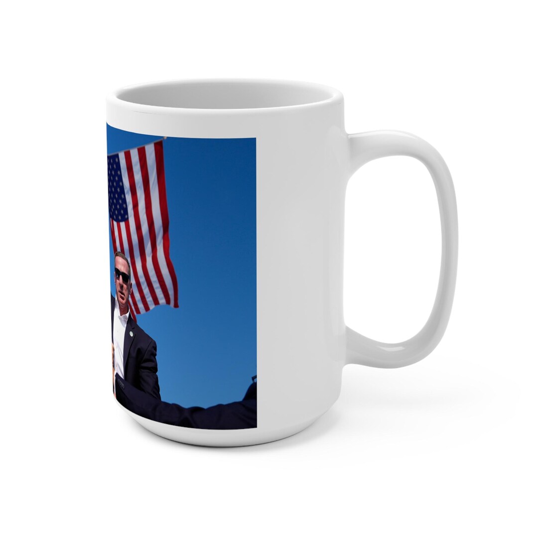 Trump Raised Fist Coffee Mug 2024 - Etsy
