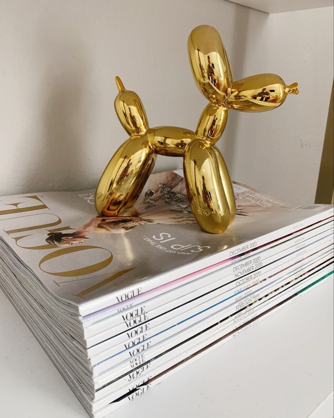 30inch Gold Ballon Dog Statue Office Statue Dog Statue Living Room ...