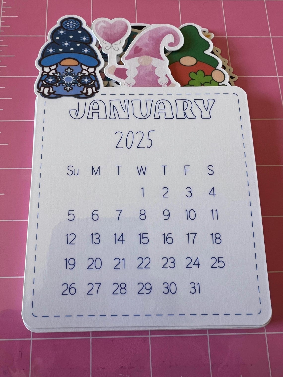Gnome Desk Calendar - Etsy