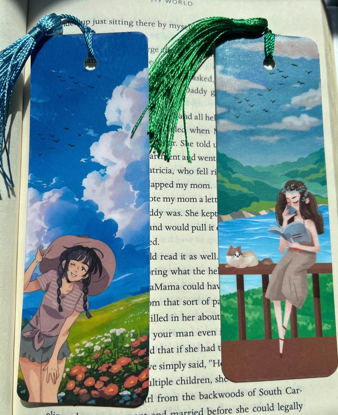 Laminated Anime Girl Bookmarks (2 Pack) - Etsy