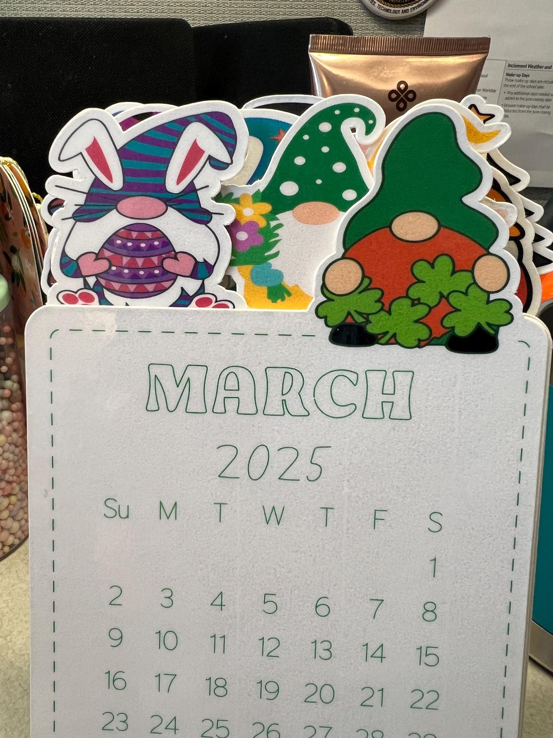 Gnome Desk Calendar - Etsy