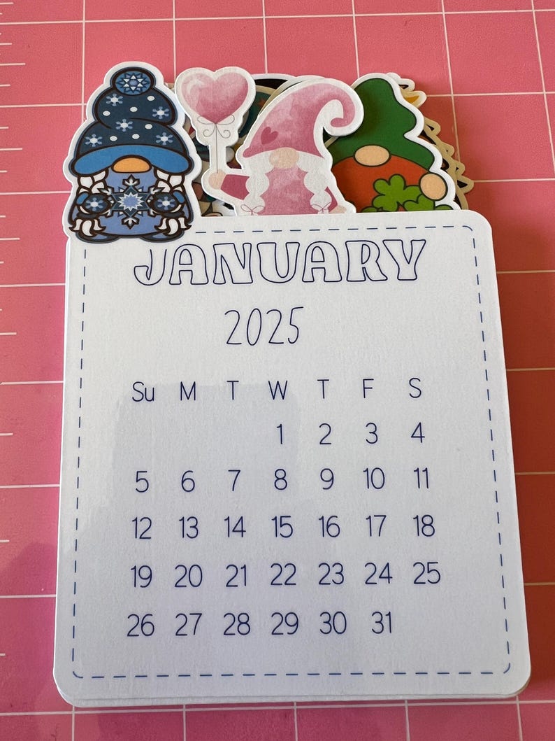 Gnome Desk Calendar - Etsy
