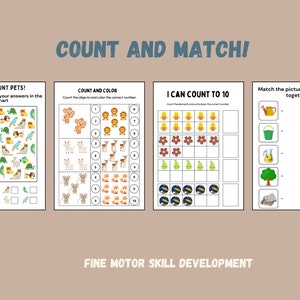 Interactive Counting and Matching: Digital Learning Fun for Kids ...