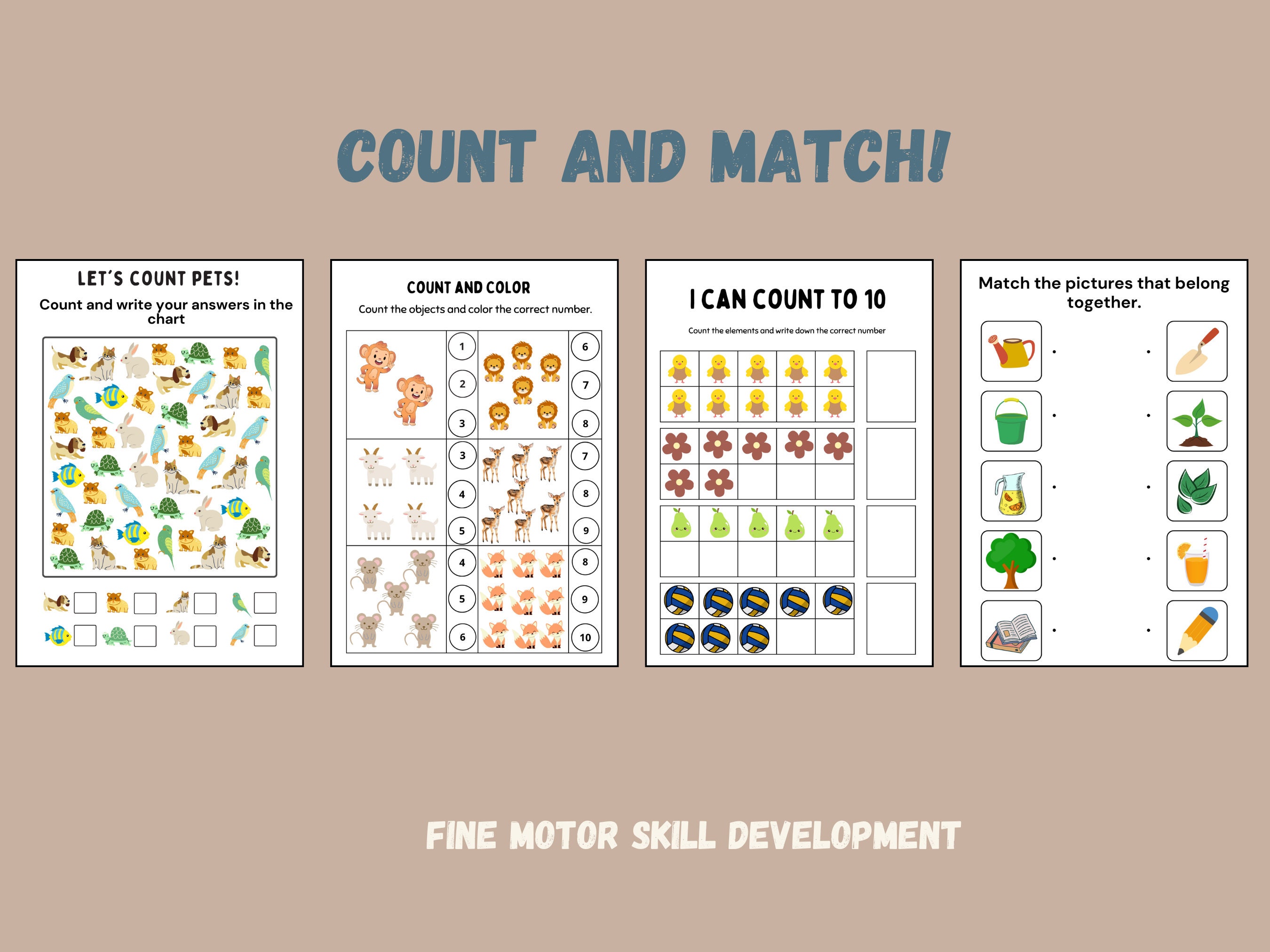 Interactive Counting and Matching: Digital Learning Fun for Kids ...
