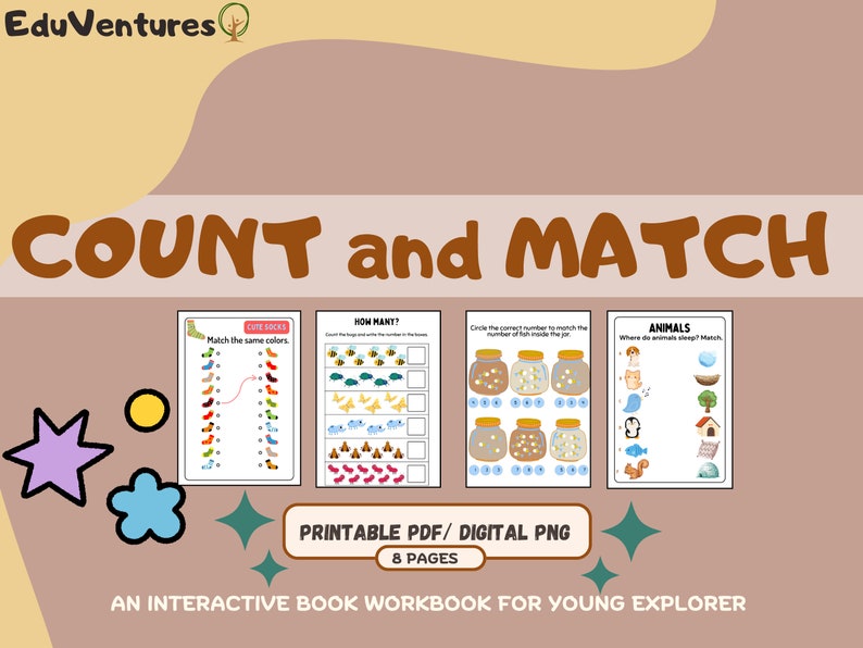 Interactive Counting and Matching: Digital Learning Fun for Kids ...