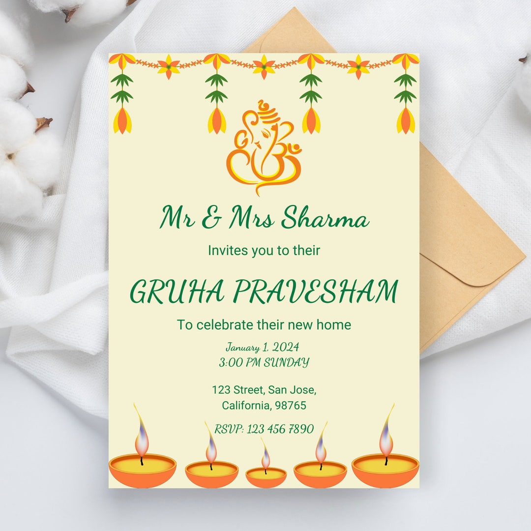 Indian Housewarming Invitations & Indian New Home Invites, Digital ...