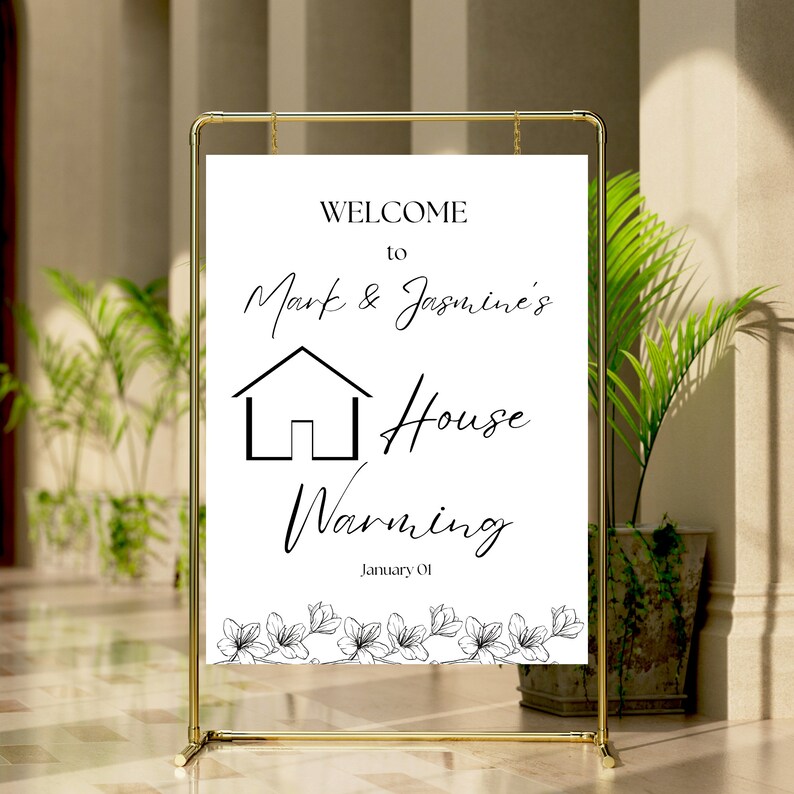 Housewarming Party Welcome Sign, New Home Party, New House Party Sign ...