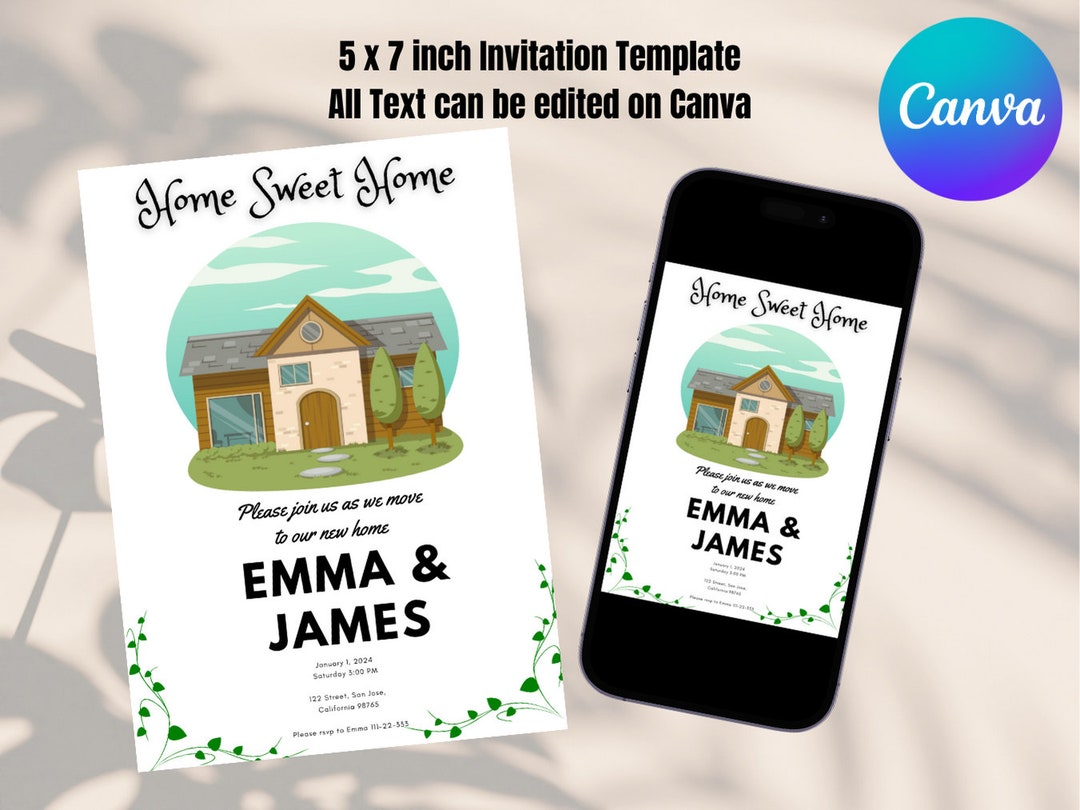 Editable House Warming Invitation House Warming Party Modern ...