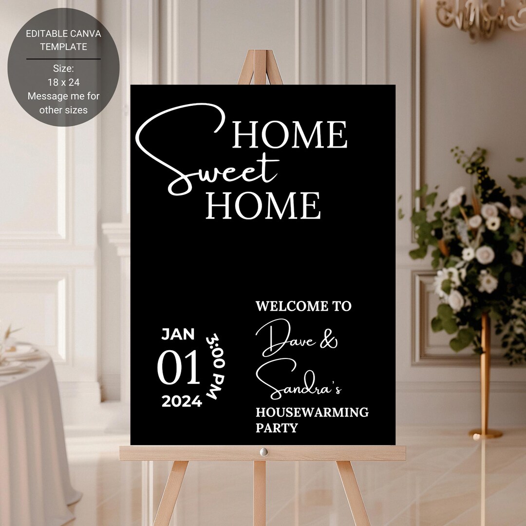 Custom Housewarming Party Welcome Sign: Modern Home Decor (digital) - Etsy