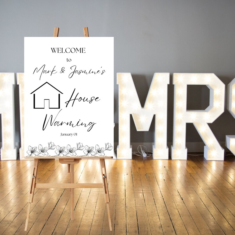 Housewarming Party Welcome Sign, New Home Party, New House Party Sign ...