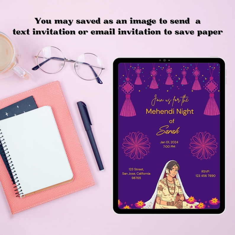 Mehendi Invitation, Mehndi Invite, Mehndi Nights, Mehendi Nights ...