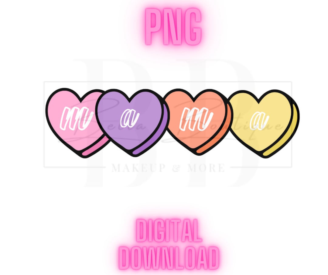 MAMA Candy Hearts PNG - Etsy
