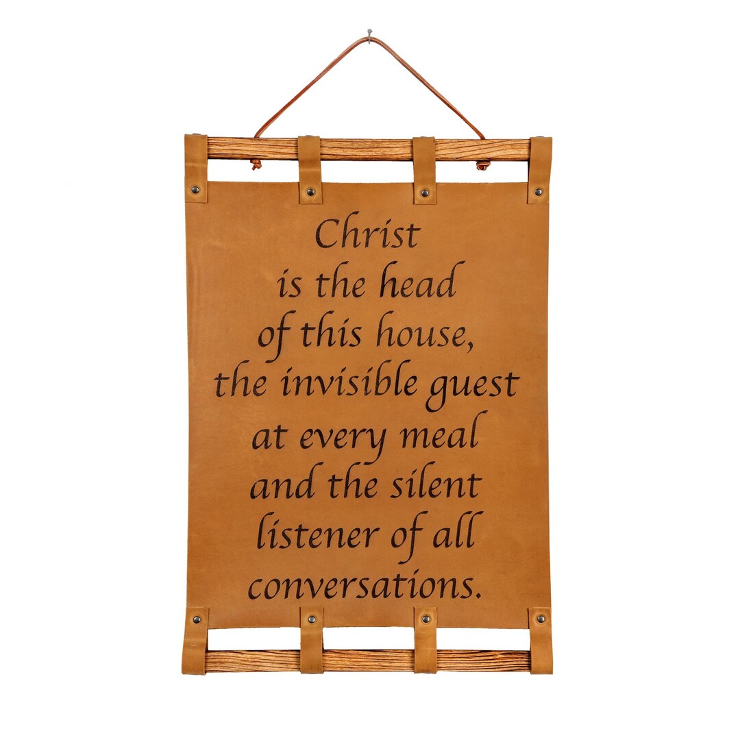 Christian Wall Art Leather Scroll With Bible Verse Scripture Babtism ...