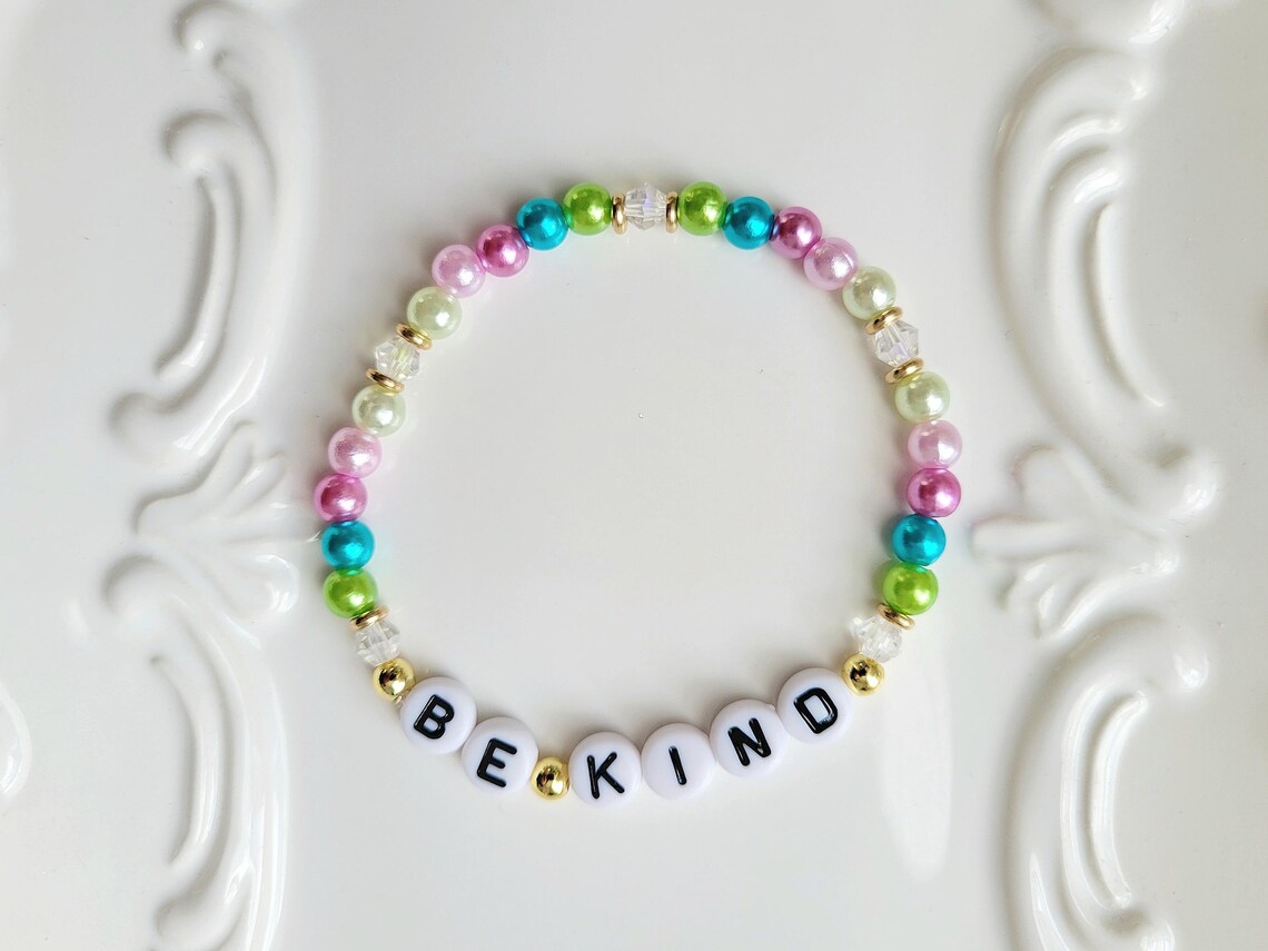 Inspirational Word Bracelet - BE KIND / Stacking Friendship Bracelet ...