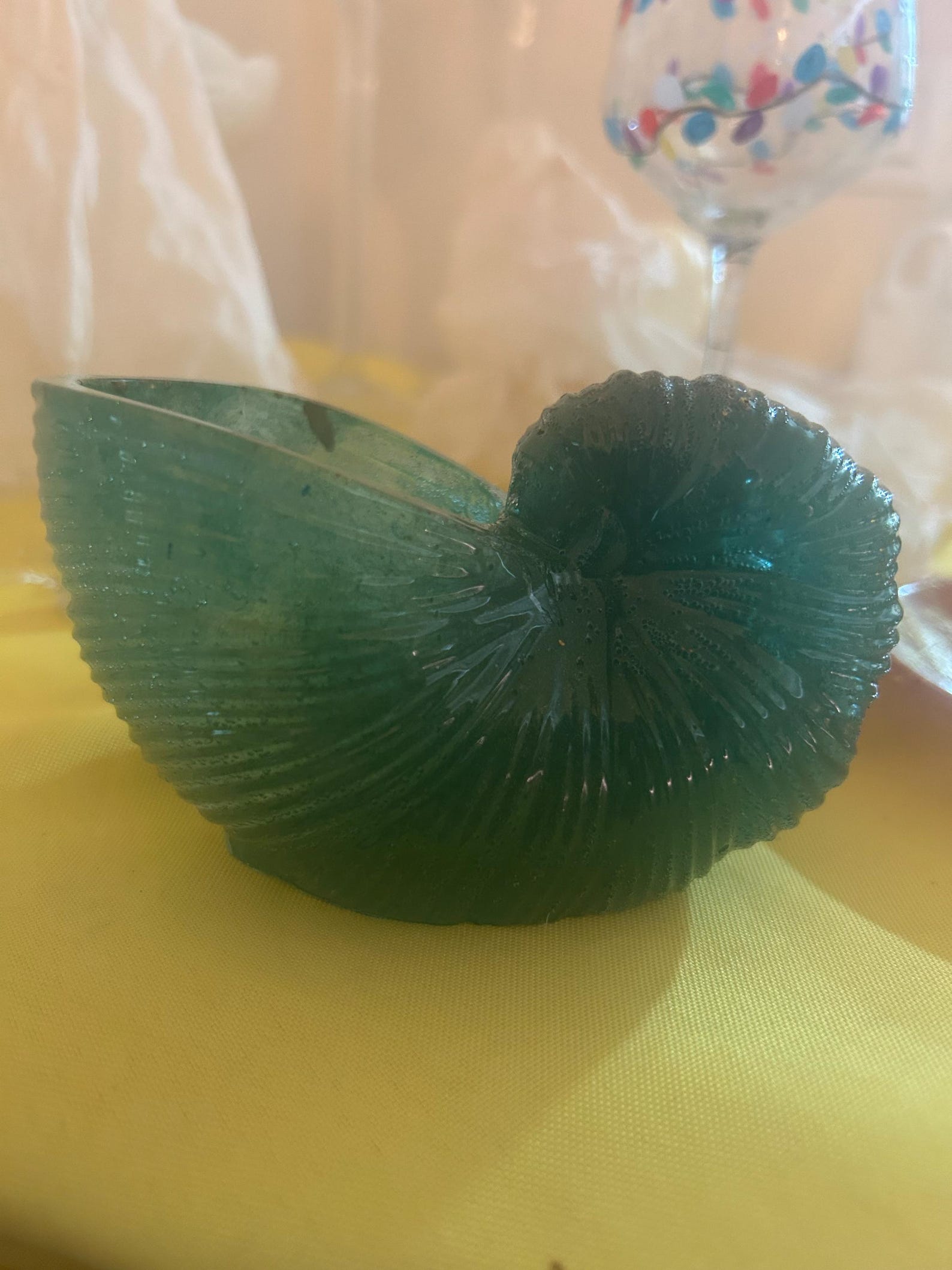 Resin Turquoise Sea Shell Planter/decorative - Etsy