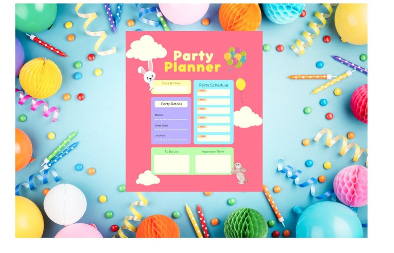 Kids Birthday Party Checklist Printable, Kids Party Planner Printable ...