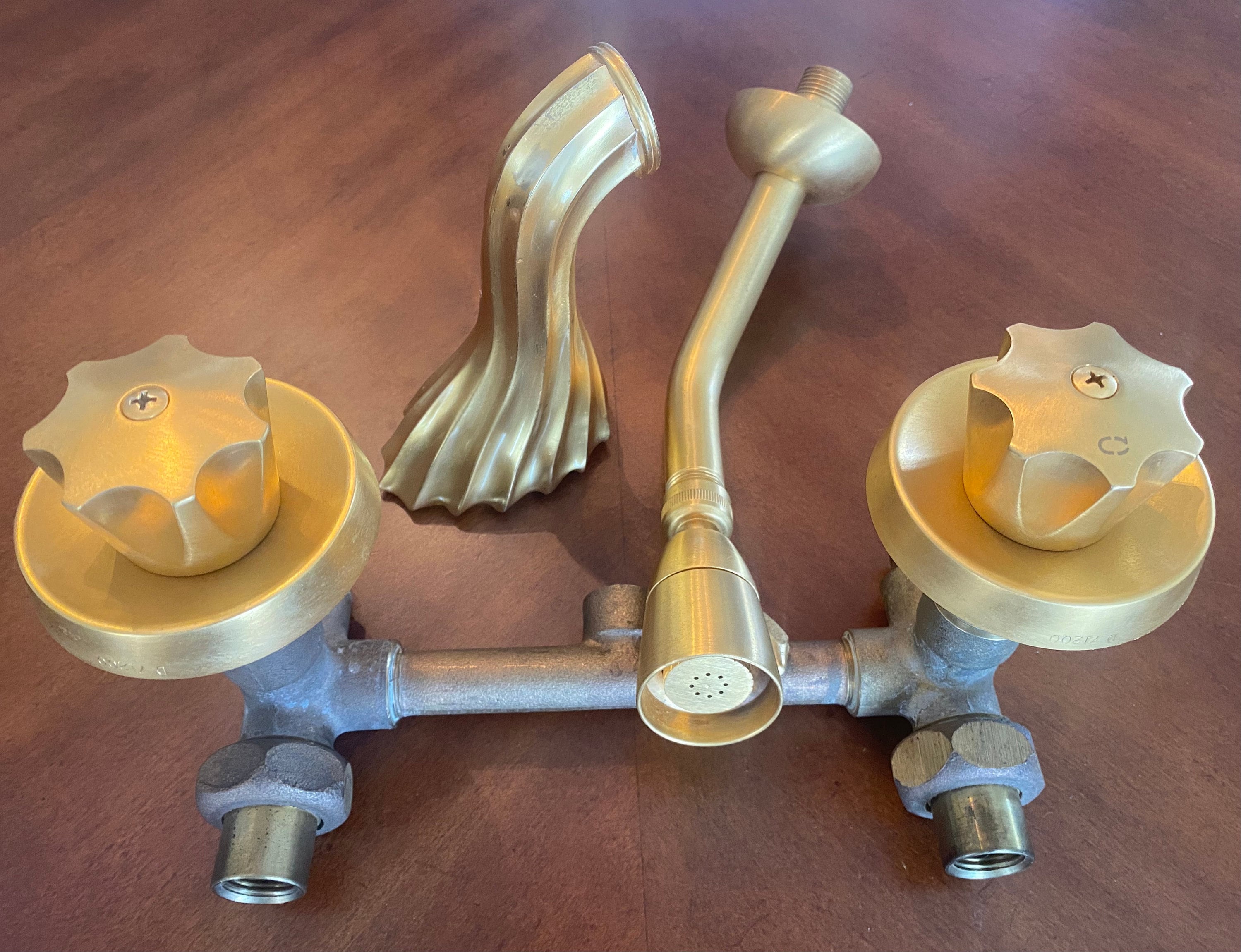 Vintage NOS Reem Gold Shower Set With Sherle Wagner Tub Spout - Etsy