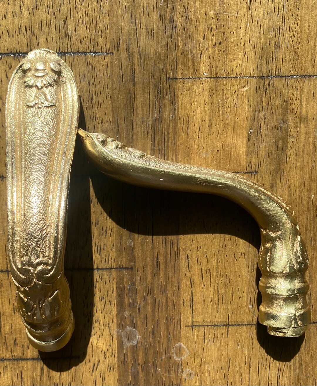 Antique Vintage Pair of Ornate European Bronze/ Brass Door Levers ...