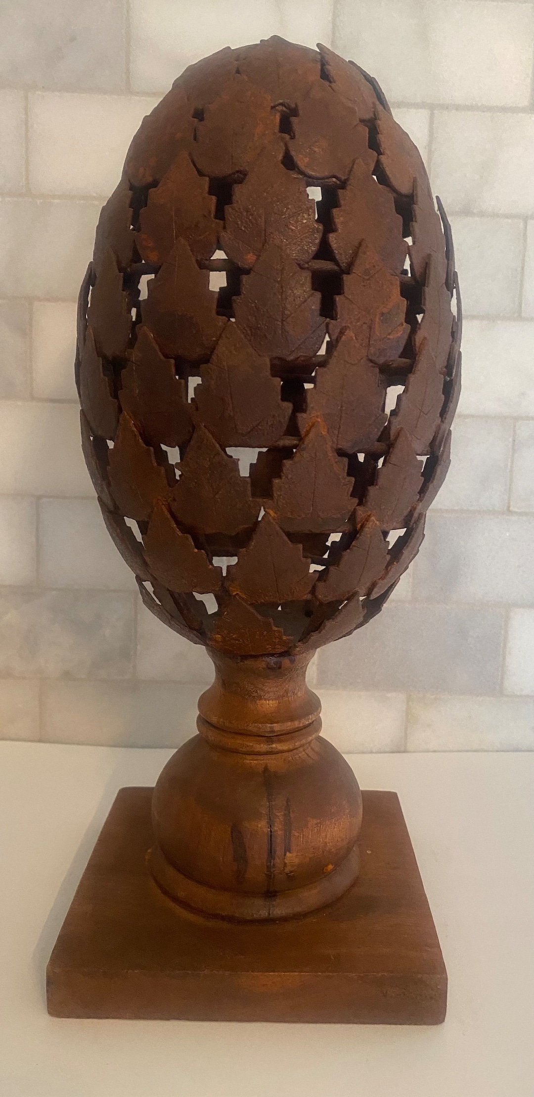 Antique French 18th Century Iron and Oak Finial, Incredible - Etsy
