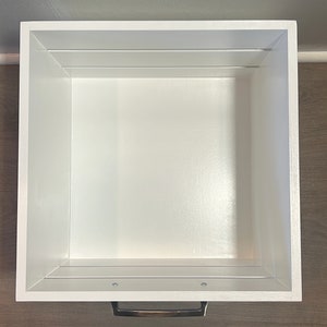 Rolling Pantry Crate, White With Modern Handle. Storage Box, Organizer ...