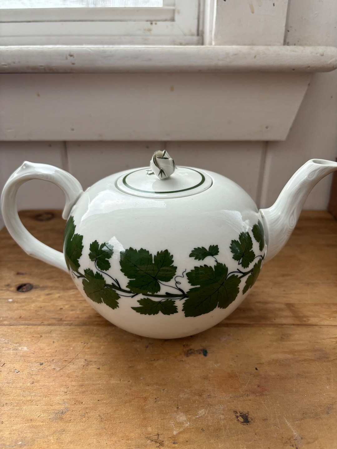Meissen Green Ivy Vine Teapot, 1940s - Etsy