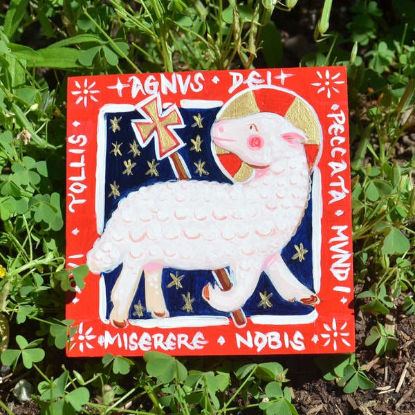 Agnus Dei Prayer Art - Etsy