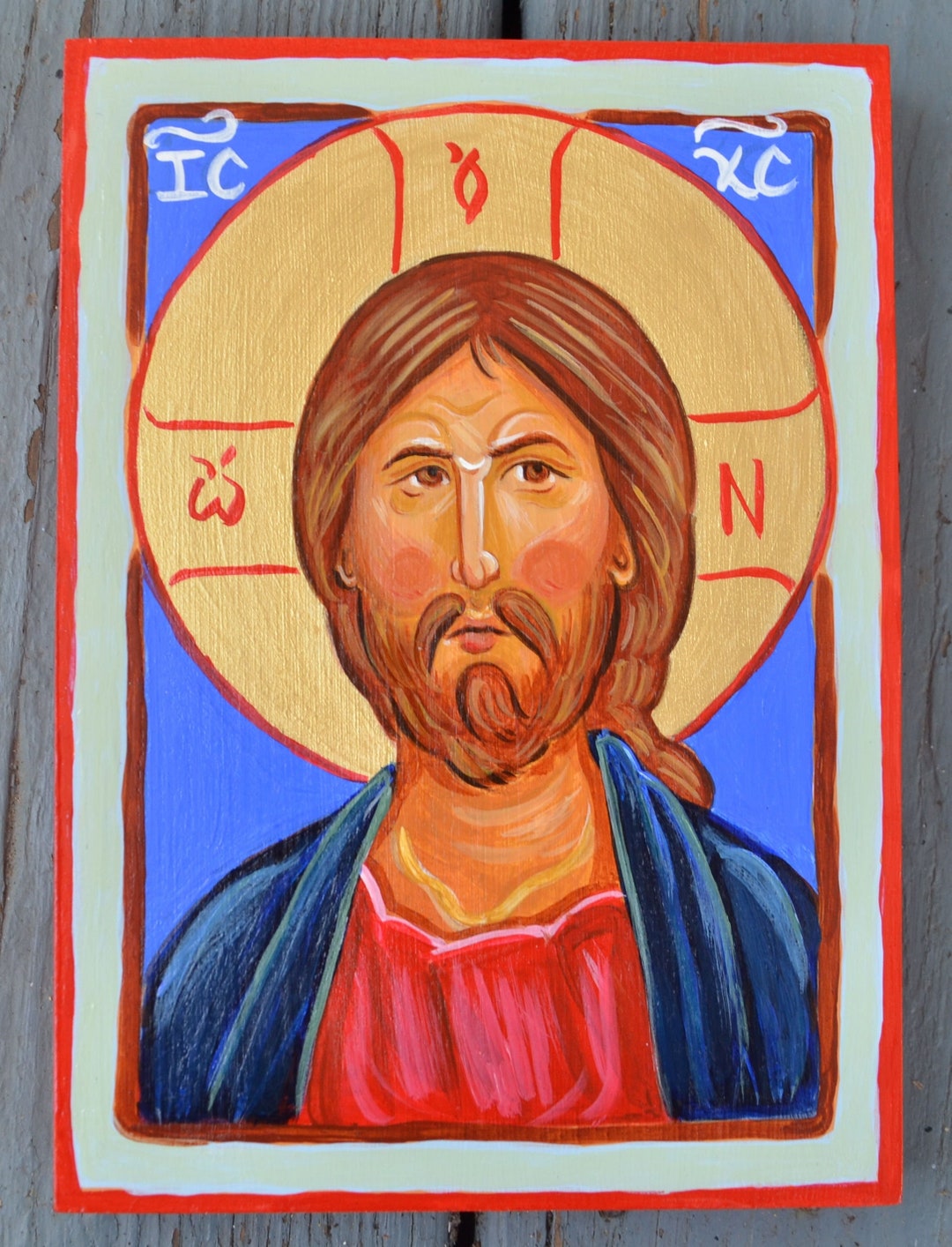 Christ Pantocrator Hand-painted Icon | Catholic Orthodox Christian Gift ...