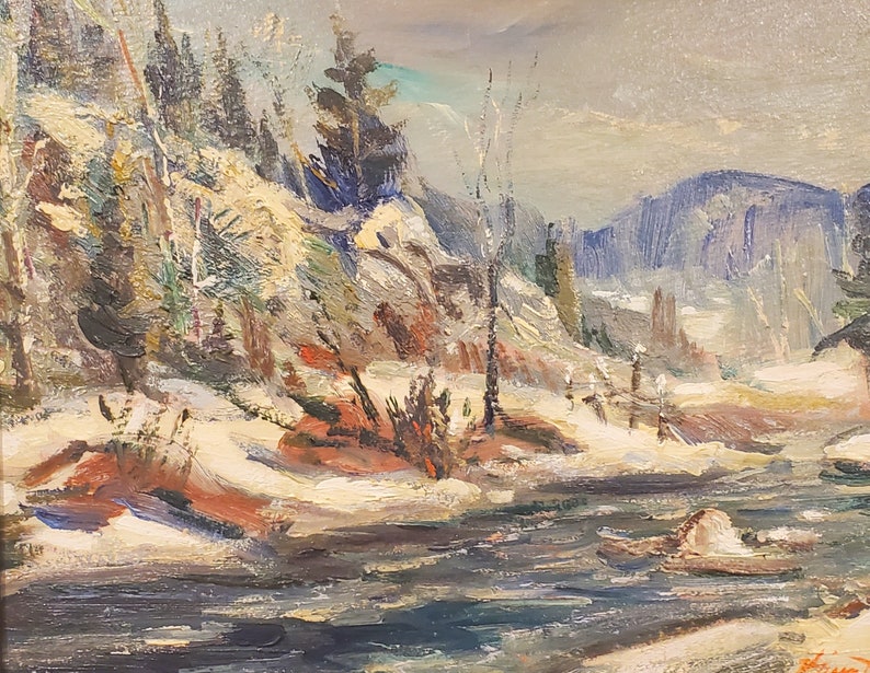 Joseph Guinta, 1911 - 2002, Canadian, Oil Painting, March Breakup ...