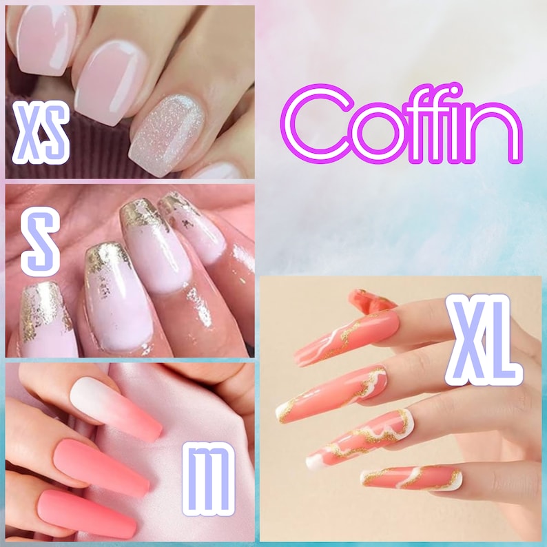 CUSTOM NAIL SET Luxury Press on Nails Press on Nails Fake Nails Custom ...