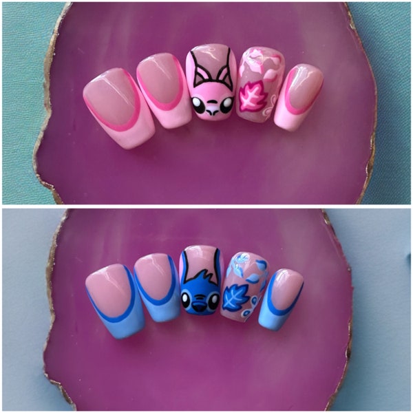 Lilo and Stitch Nails - Etsy