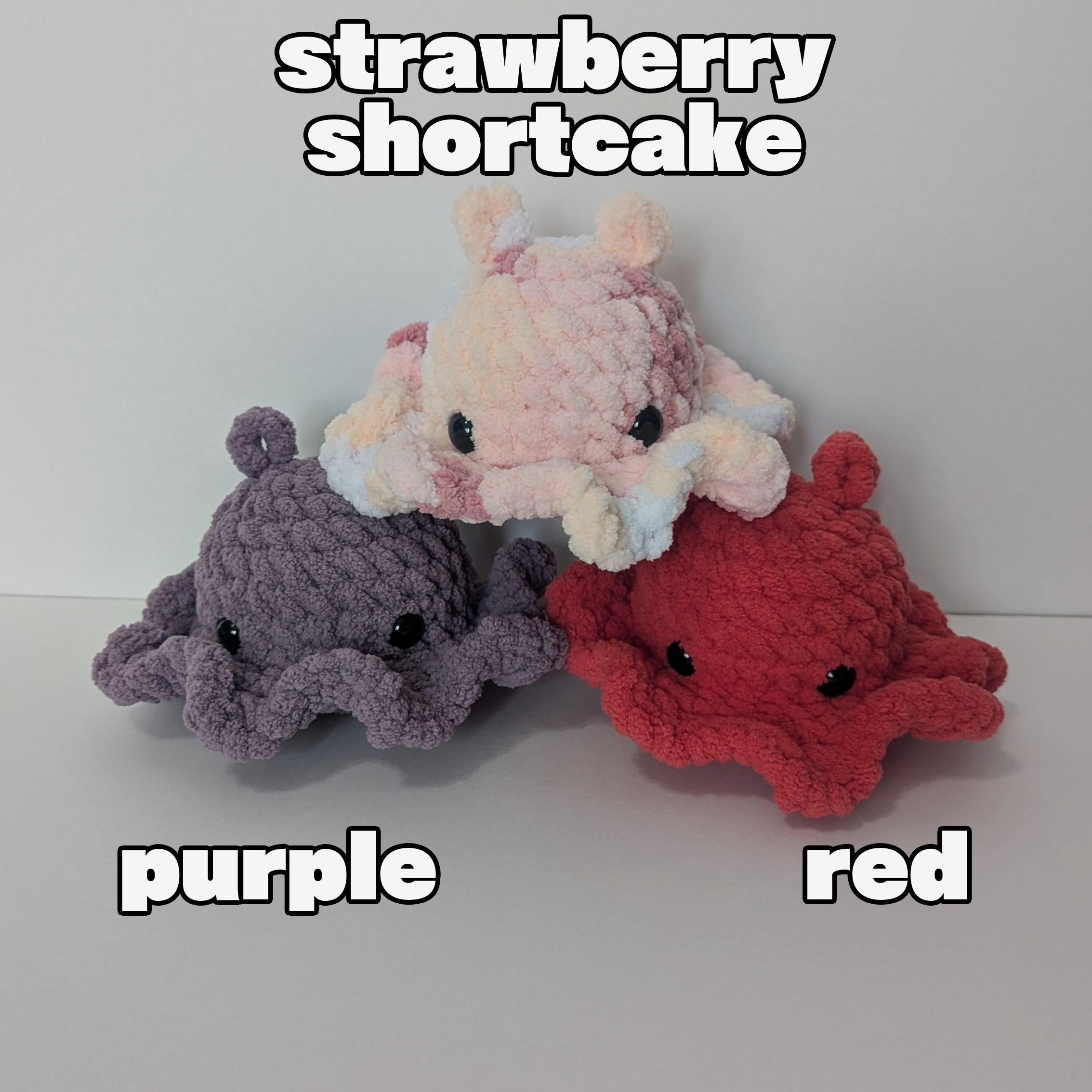 Fluffy Dumbo Octopus || Amethyst, Light Blue, Dark Blue, Light Pink ...