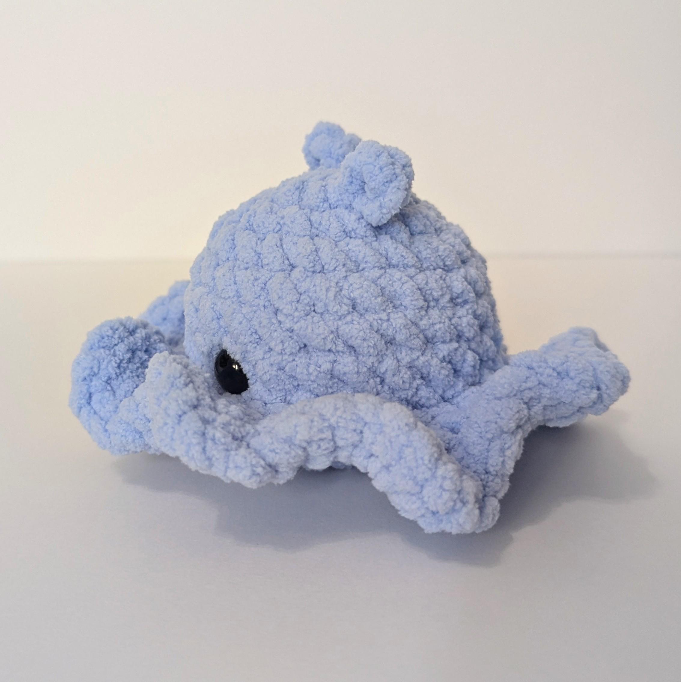 Fluffy Dumbo Octopus || Amethyst, Light Blue, Dark Blue, Light Pink ...
