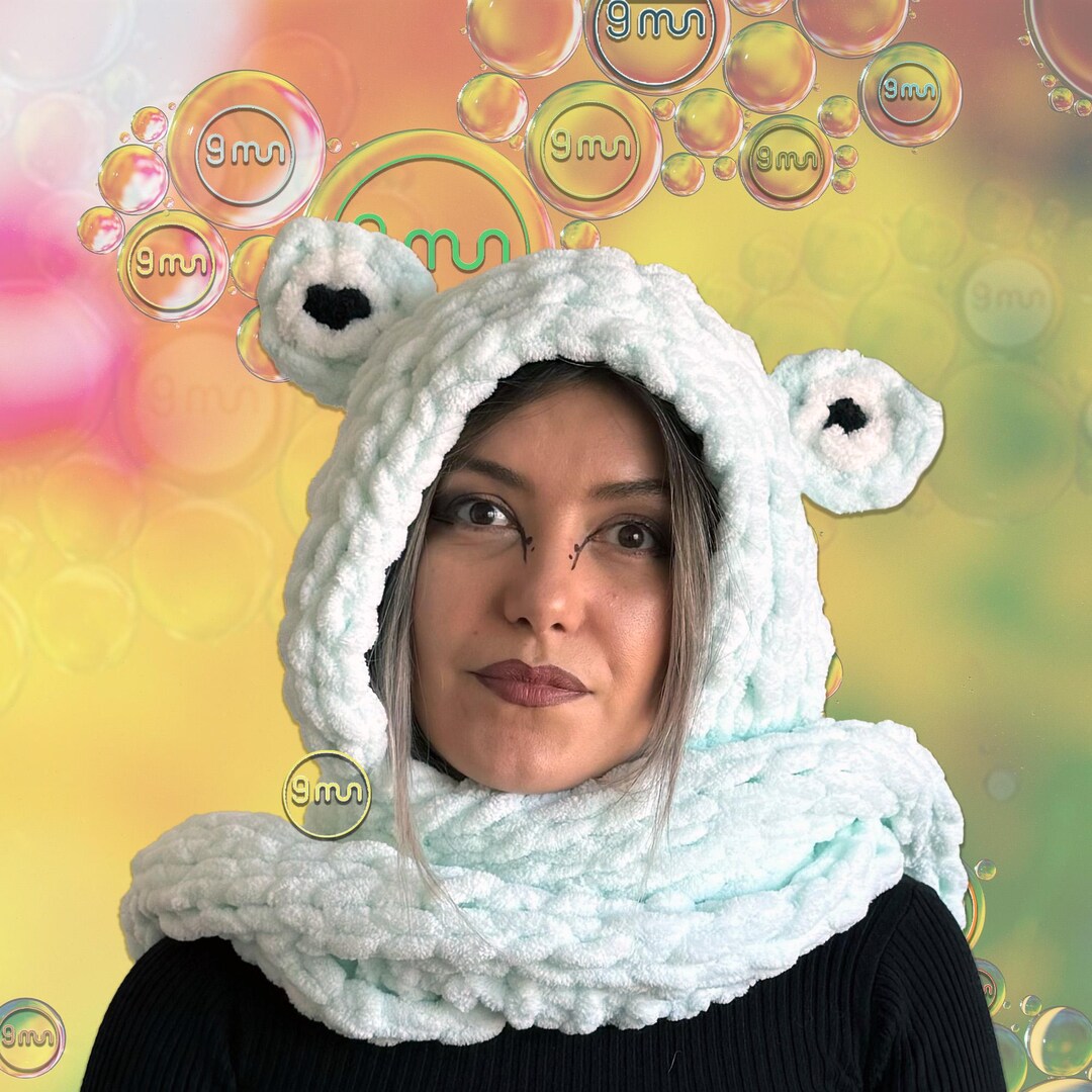 Balaclava Hand Knitted With Frog Eye and Scarf Handmade Balaclava, Knit ...