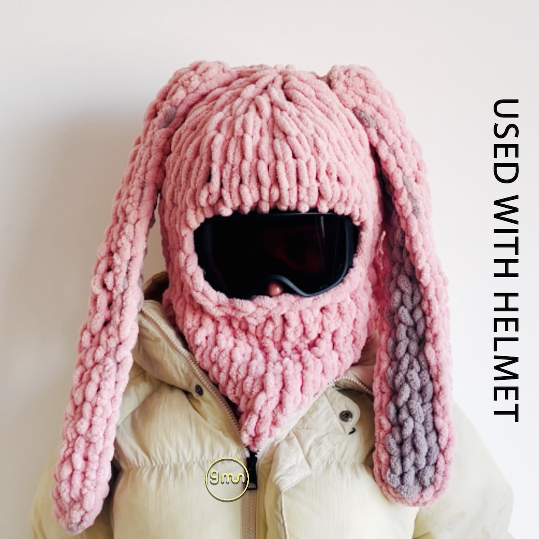 Bunny Ears Hand Knitted Balaclava, Winter Hat, Ski Mask - Etsy