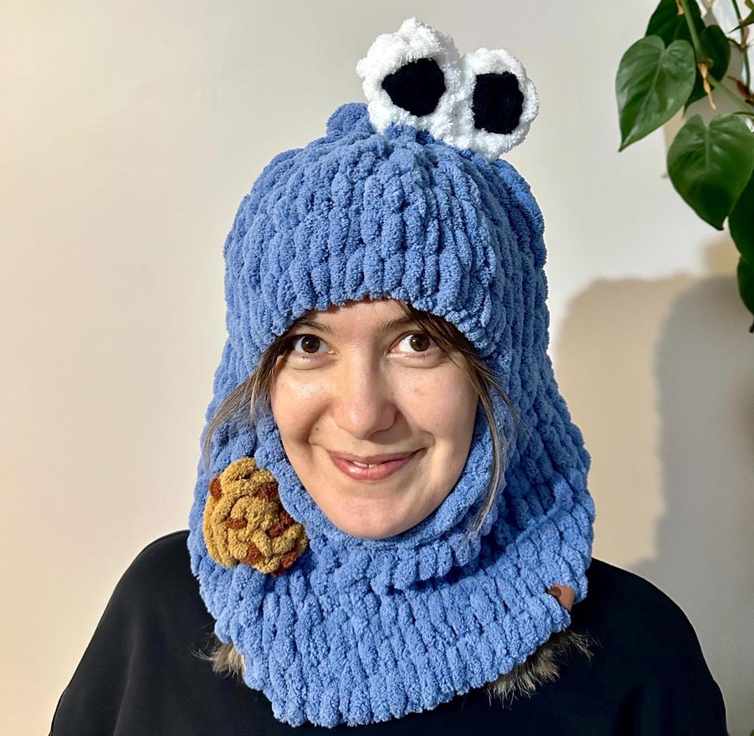 Cookie Monster Balaclava Cartoon Ski Helmet Cover Handmade Balaclava ...