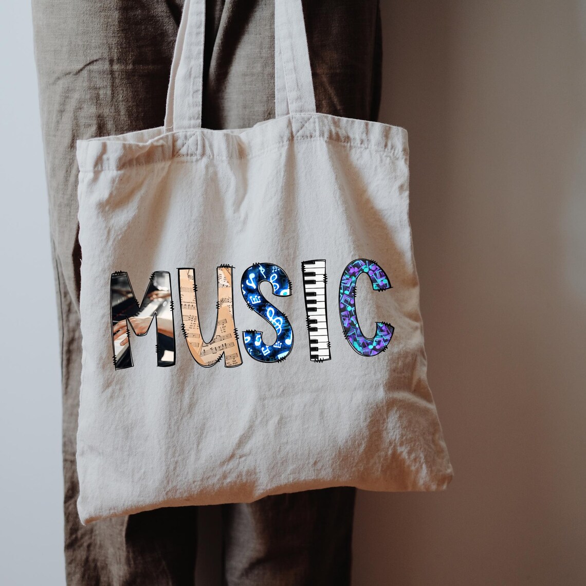 Music Word PNG – Artistic “MUSIC” Text Design With Piano, Notes, Sheet ...