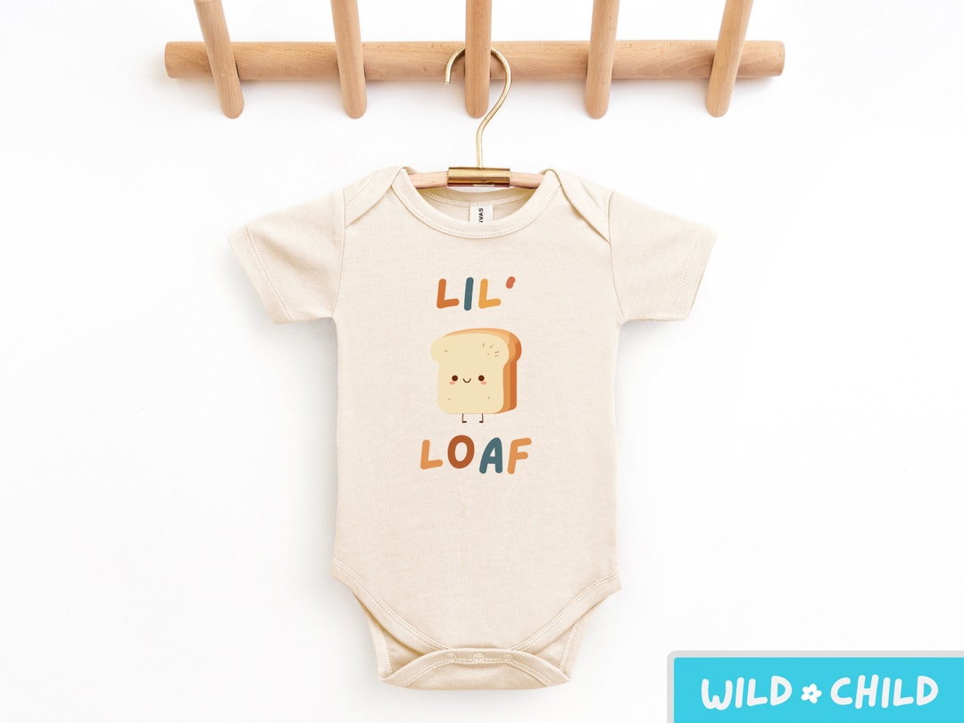 Lil' Loaf Baby Onesie, Funny Kids Toddler Shirt, Bread Loaf Tee, Cute ...