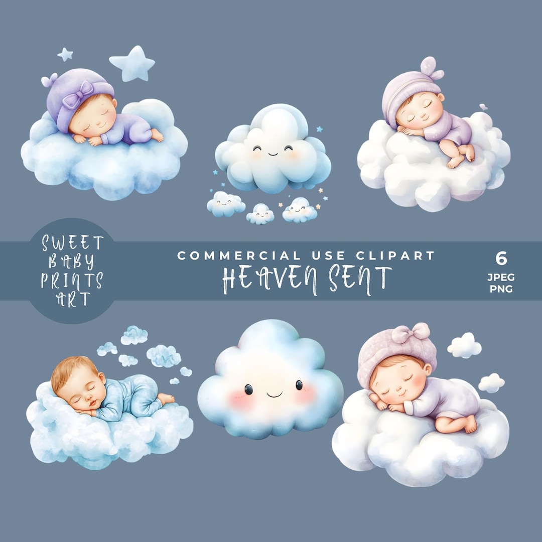 Heaven Sent Baby Shower Theme, Cloud Invitation, Piece of Heaven Evite ...