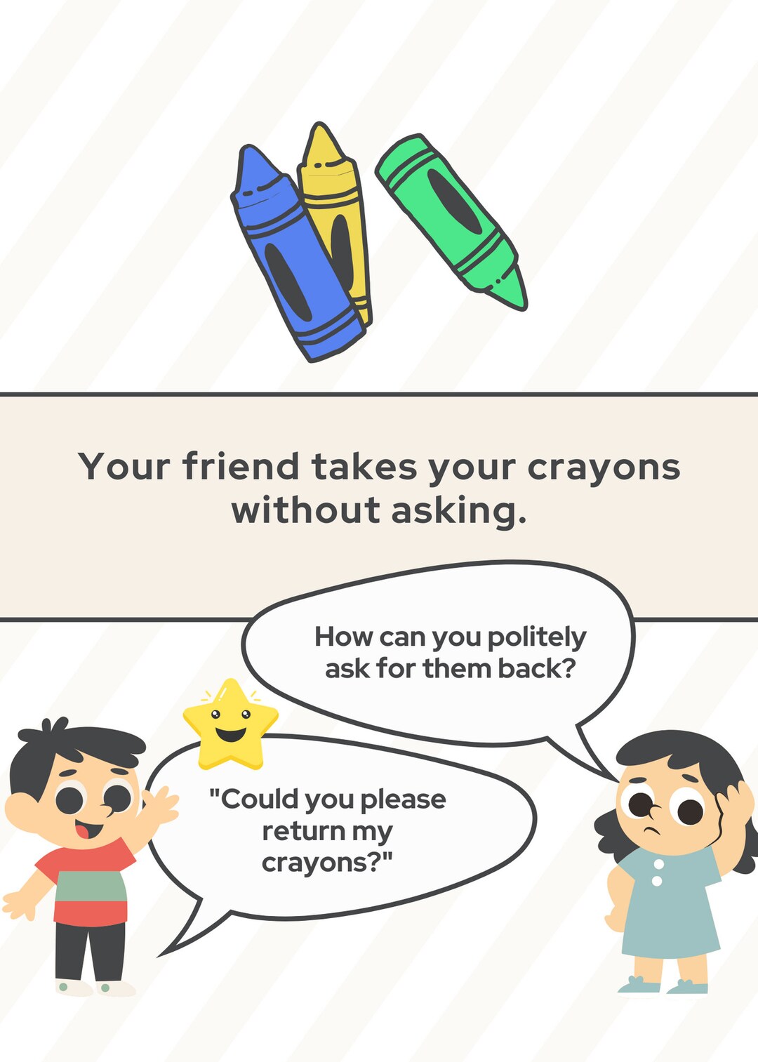 Conflict Resolution Cards for Children - Etsy