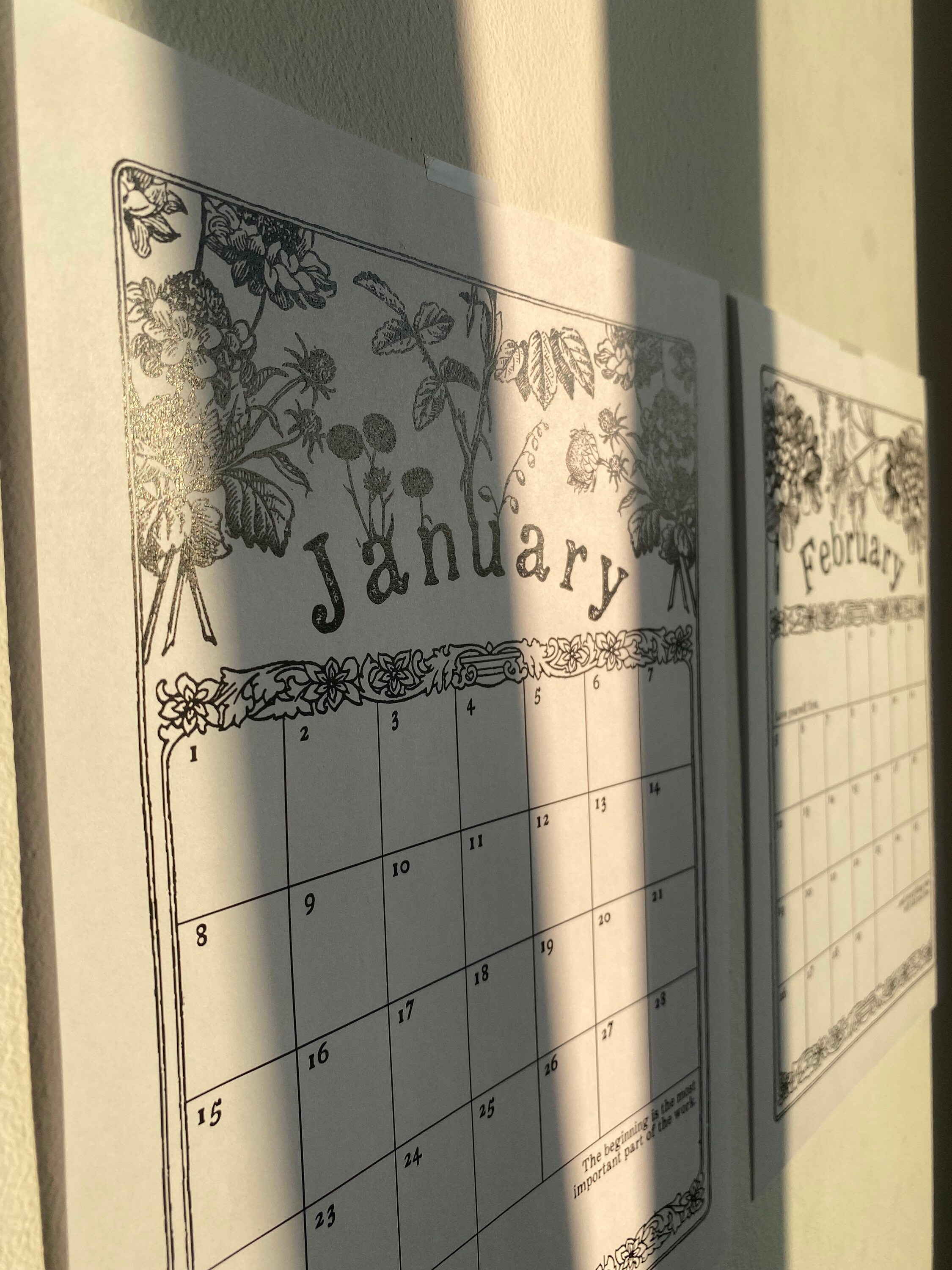 2024 Printable Calendar Whimsical, Vintage, Botanical Art, Witch ...