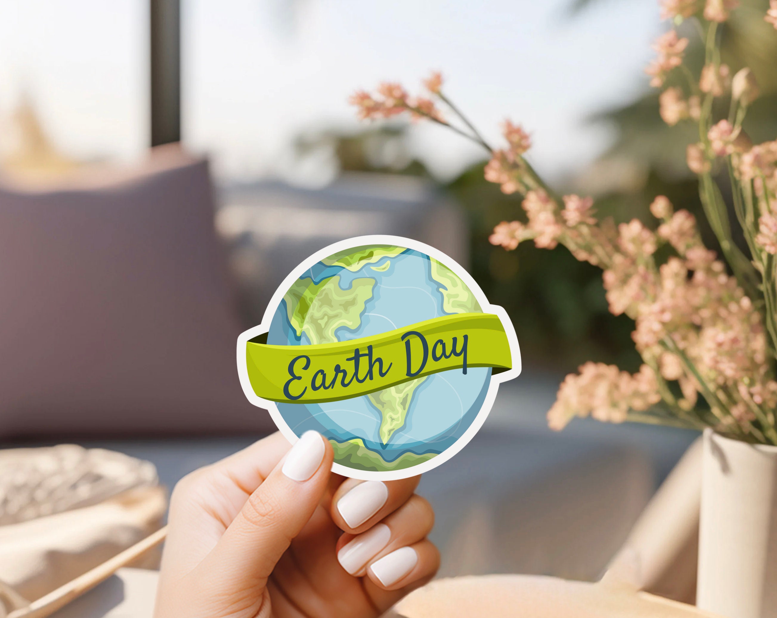 EARTH DAY STICKER Set Vinyl Water Resistant Laptop Stickers Journal ...