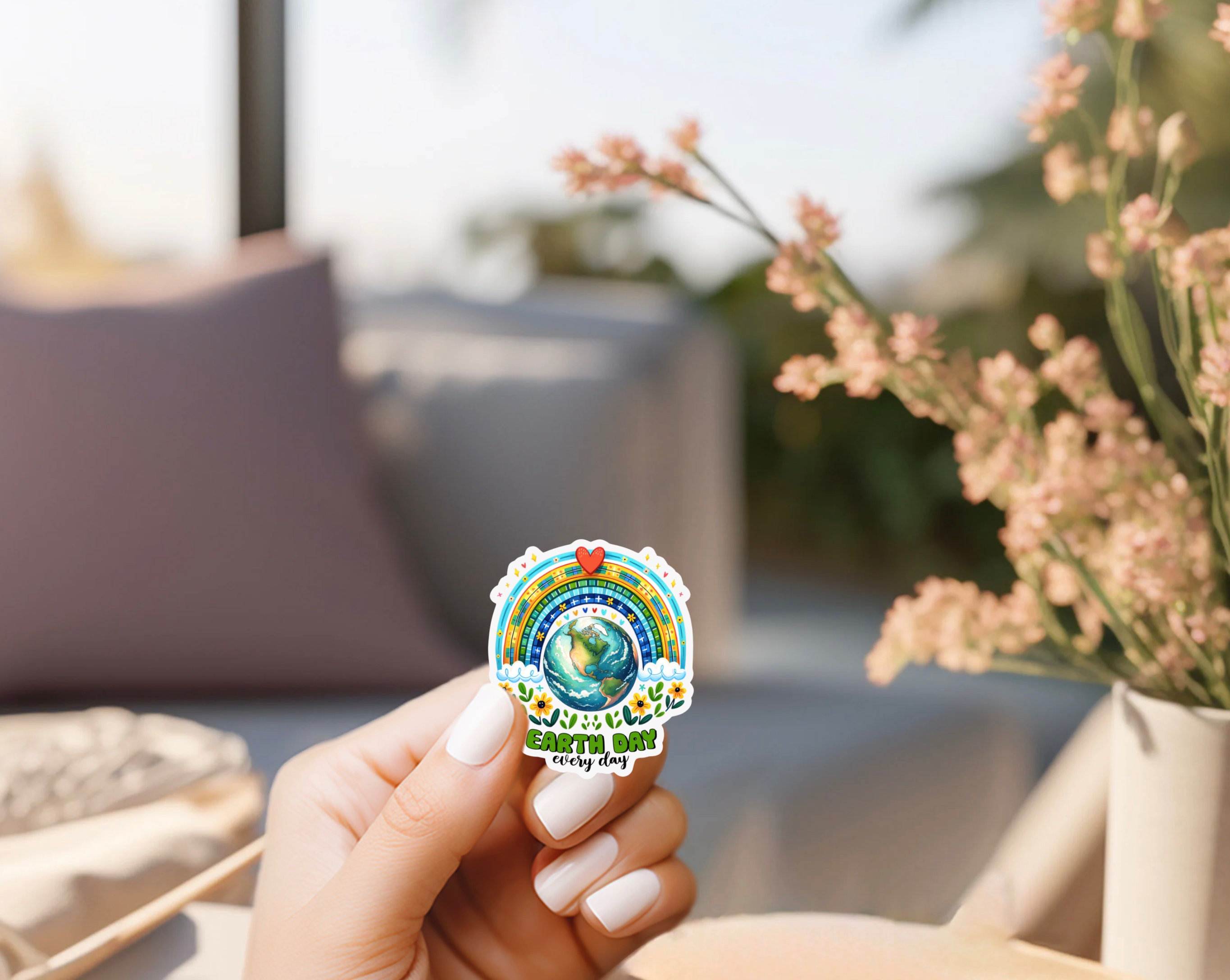 EARTH DAY STICKER Set Vinyl Water Resistant Laptop Stickers Journal ...