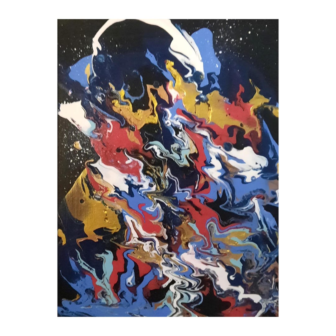 Acrylic Flow Paintings Set: 3-piece Abstract Office Wall Decor ...